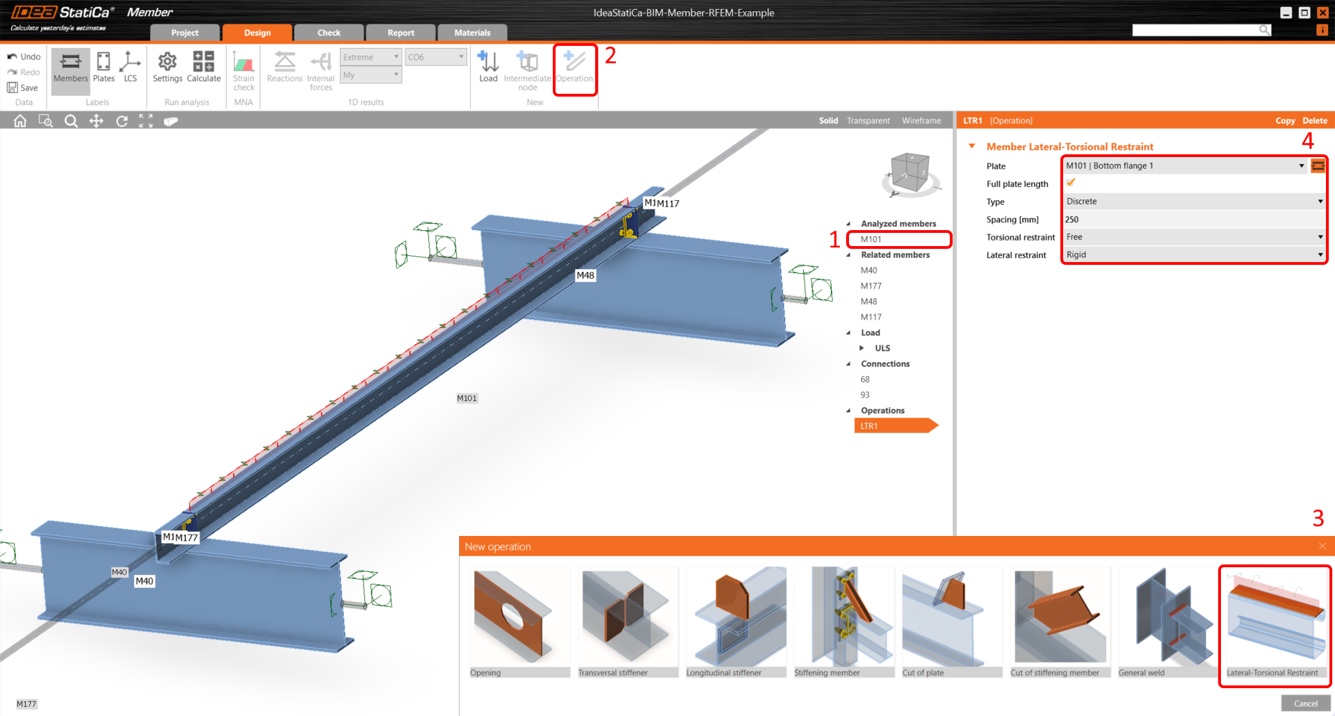 RFEM/RSTAB BIM link for steel member design (EN) | IDEA StatiCa